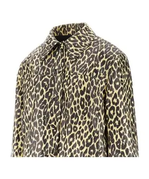 JIL SANDER Leopard-printed Long-sleeved Jacket - Nude
