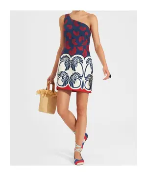 La DoubleJ Palmetto Placed Print Minidress