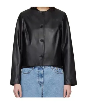 Loulou De Saison Leather Button Jacket
