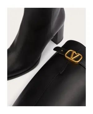 Valentino Garavani Vlogo Signature Almond Toe Boots