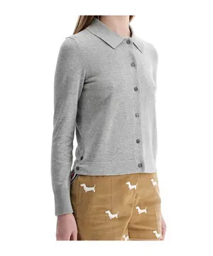 Thom Browne 4-bar Stripe Knitted Polo Shirt