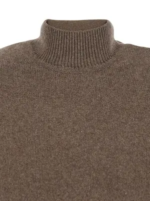 Jacquemus High Neck Knitted Dress - Brown