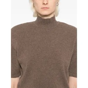 Jacquemus High Neck Knitted Dress - Brown