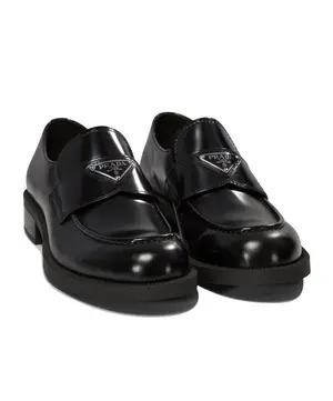 Prada Push-on Loafers With Triangle Logo