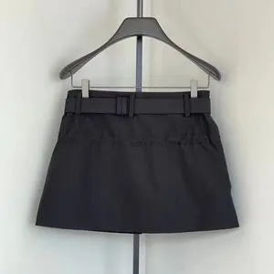Prada High-waist Buckled Mini Skirt