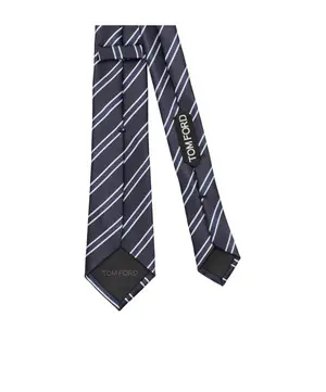 TOM FORD Diagonal Stripe Silk Neck Tie - Black