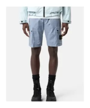 Stone Island Logo Patch Cargo Shorts - Avio Blue