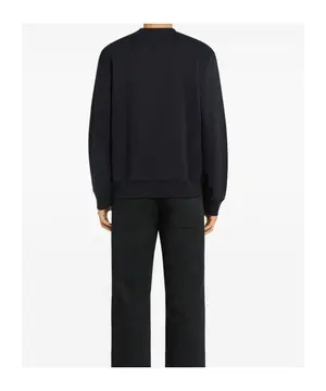 COURREGES Buttoned Jersey Sweatshirt - Black