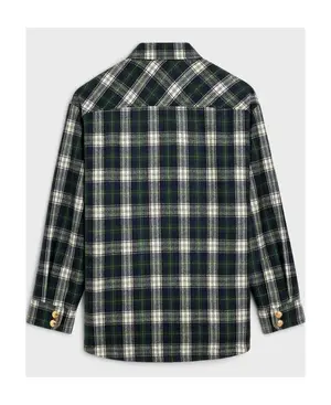 Celine Tartan Cashmere Overshirt