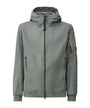 C.P. COMPANY Zip-up Hooded Jacket - Silver-blue