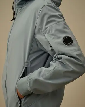 C.P. COMPANY Zip-up Hooded Jacket - Silver-blue