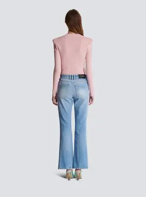 Balmain Flared Denim Jeans - Blue