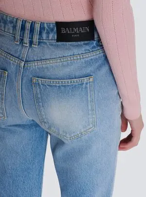 Balmain Flared Denim Jeans - Blue