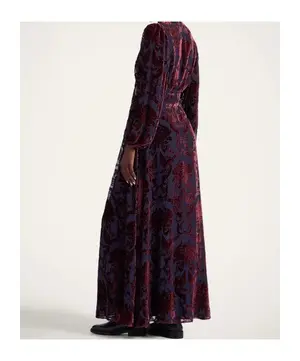 La DoubleJ Long Camerino Devoré Velvet Dress