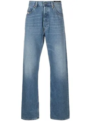DIESEL® Light Wash Wide-leg Jeans - Blue