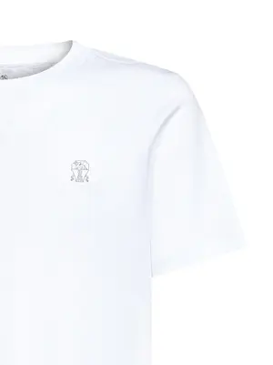 Brunello Cucinelli Logo Printed Crewneck T-shirt