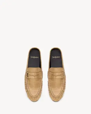 Saint Laurent Le Loafer Slip-on Mules - Nude