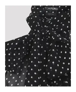 TOM FORD Polka Dot Printed Halterneck Top