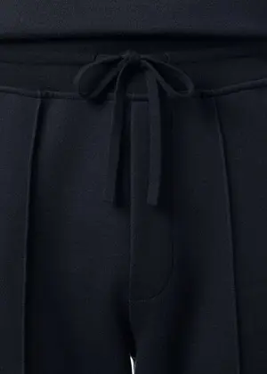 Loro Piana Whitney Pleated Drawstring Trousers - Navy Blue