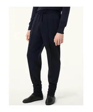 Loro Piana Whitney Pleated Drawstring Trousers - Navy Blue