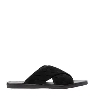SCAROSSO Ettore Woven Sandals - Black