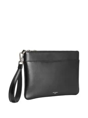 Dolce & Gabbana Zipped Clutch Bag With Graphic Detailing