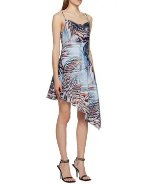 DIESEL® Allover Printed Asymmetric Dress