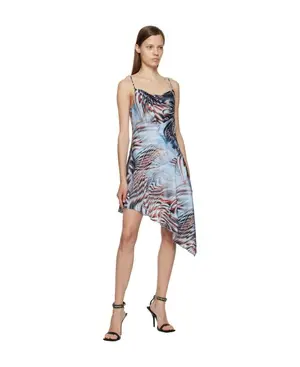 DIESEL® Allover Printed Asymmetric Dress