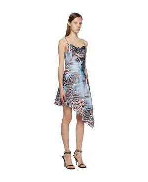 DIESEL® Allover Printed Asymmetric Dress