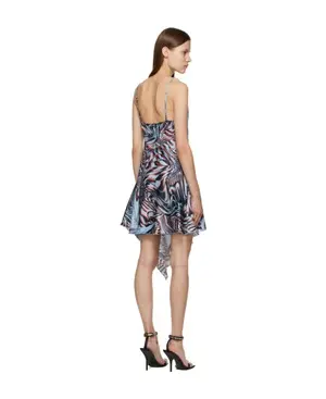 DIESEL® Allover Printed Asymmetric Dress