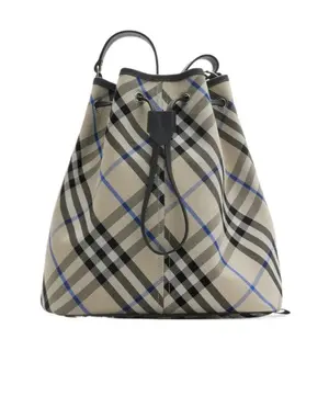 Burberry Checked Medium Bucket Bag - Lichen
