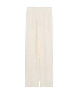 Max Mara Cordova Pleat Detailed Straight Leg Trousers - Beige