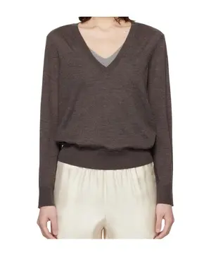 Loulou De Saison V-neck Sweater - Brown