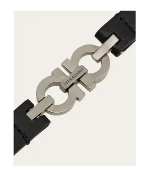 FERRAGAMO Double Gancini Bracelet - Black