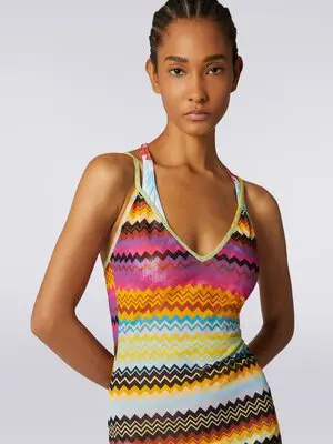Missoni Chevron-pattern Beach Dress