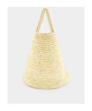 SENSI STUDIO Maxi Woven Straw Tote Bag - Nude