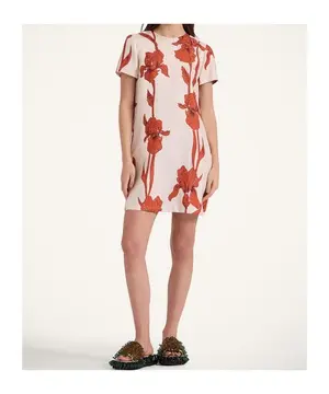 La DoubleJ Iris Print Mini Dress