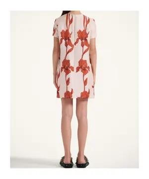 La DoubleJ Iris Print Mini Dress