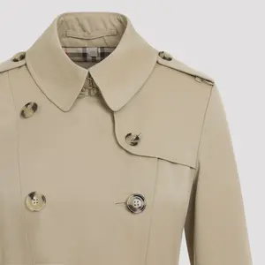 Burberry Double Breasted Belted Trench Coat - Beige