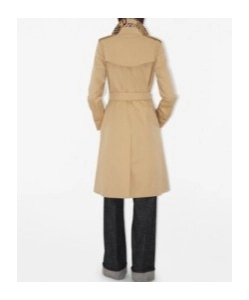 Burberry Double Breasted Belted Trench Coat - Beige