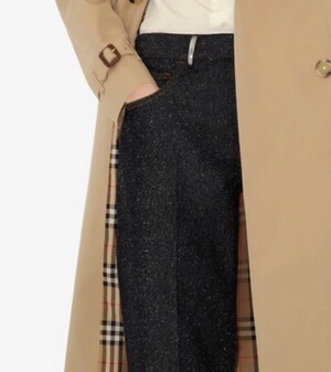 Burberry Double Breasted Belted Trench Coat - Beige