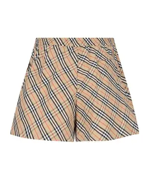 Burberry Check Printed Drawstring Shorts