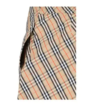 Burberry Check Printed Drawstring Shorts