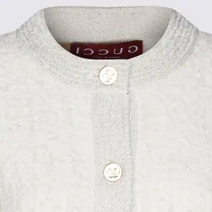 Gucci Bouclé Knit Cardigan - Ivory