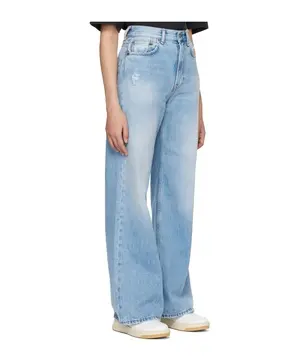 Acne Studios Relaxed Fit High-rise Wide-leg Jeans - Light Blue