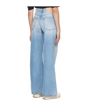 Acne Studios Relaxed Fit High-rise Wide-leg Jeans - Light Blue