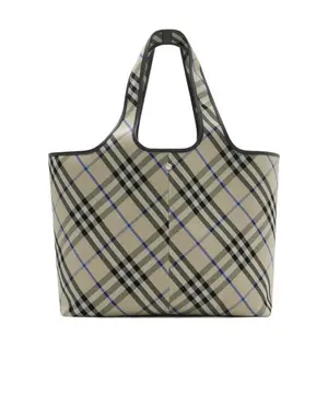 Burberry Medium Checked Tote Bag - Lichen