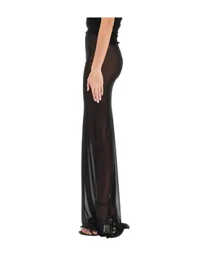 Saint Laurent Strapless Sheer Maxi Dress