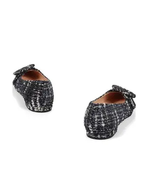 GIANVITO ROSSI Venezia Pointed Toe Ballet Flats With Bow Detailing