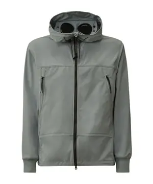 C.P. COMPANY Shell-r Goggle Hooded Jacket - Silver-blue